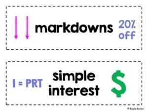 7th Grade Math Word Wall - Bright in the Middle