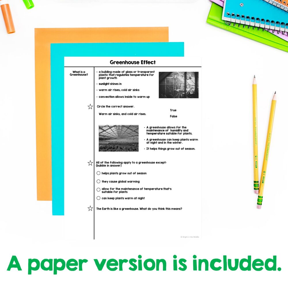 Greenhouse Effect Lesson - Interactive
