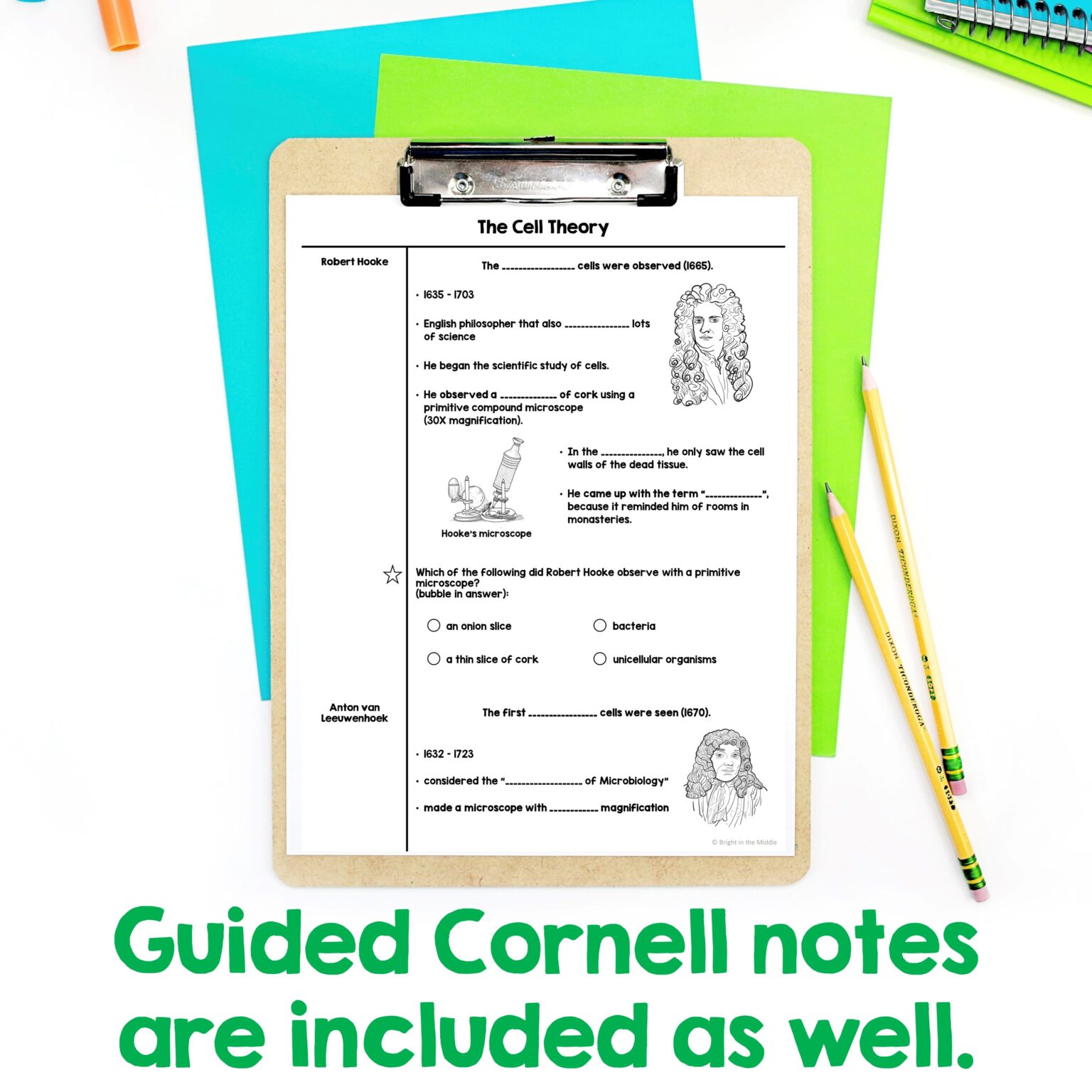 The Cell Theory Activity - Bright in the Middle