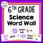 Science Word Wall for 6th Grade - Middle School - 388 Words!