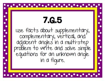 7th Grade Math Common Core Standard Posters - Bright in the Middle