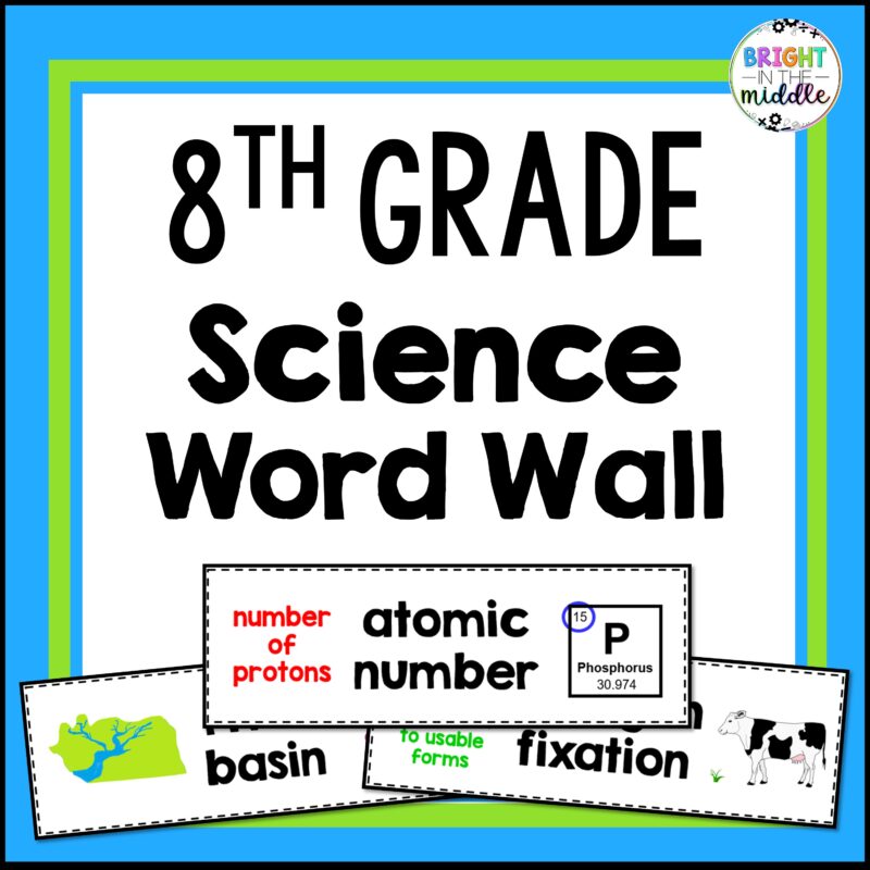 Science Word Wall 8th Grade - 333 Words! - Physical, Life, and Earth ...