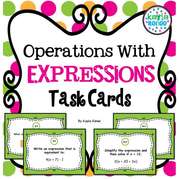 Algebraic Expressions Activity - Operations with Algebraic Expressions ...