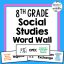 8th Grade Social Studies Vocabulary Word Wall with PICTURES! - Bright ...
