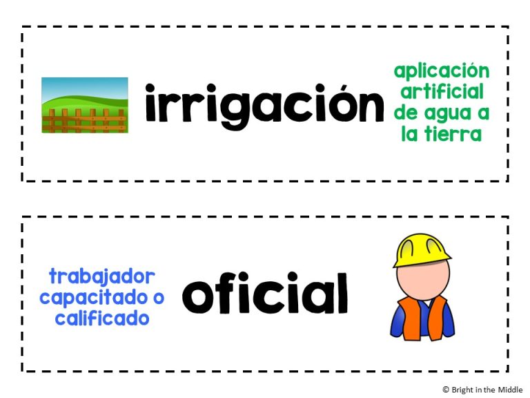 6th Grade Social Studies Word Wall in Spanish - 139 Terms - Bright in ...