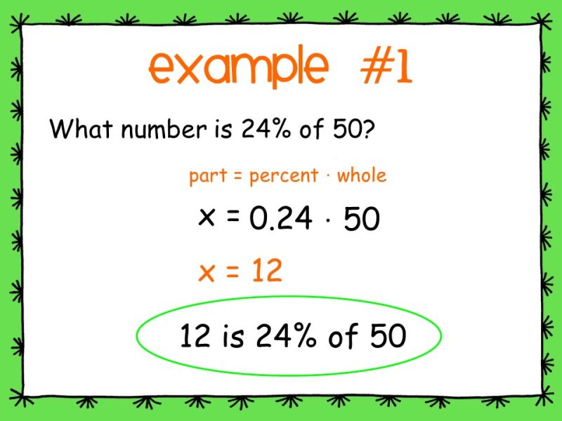 Percent Equation Pack: 7.RP.3 - Bright in the Middle