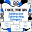 Adding Integers and Subtracting Integers - I Have, Who Has - Bright in ...