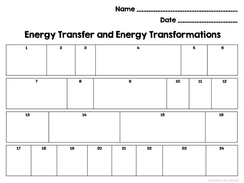 Energy Transfer and Energy Transformations Task Cards - Bright in the ...