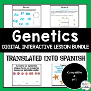 Genetics Unit Digital Interactive Lesson Bundle - TRANSLATED INTO ...