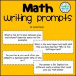 Middle School Math Writing Prompts - Bright in the Middle
