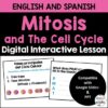 Mitosis and the Cell Cycle Lesson - Interactive - ENGLISH AND SPANISH ...