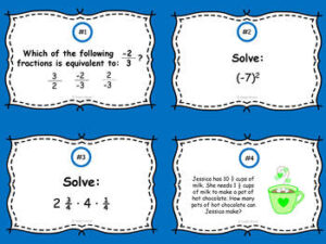 Multiplying and Dividing Rational Numbers Task Cards: 7.NS.2 - Bright ...