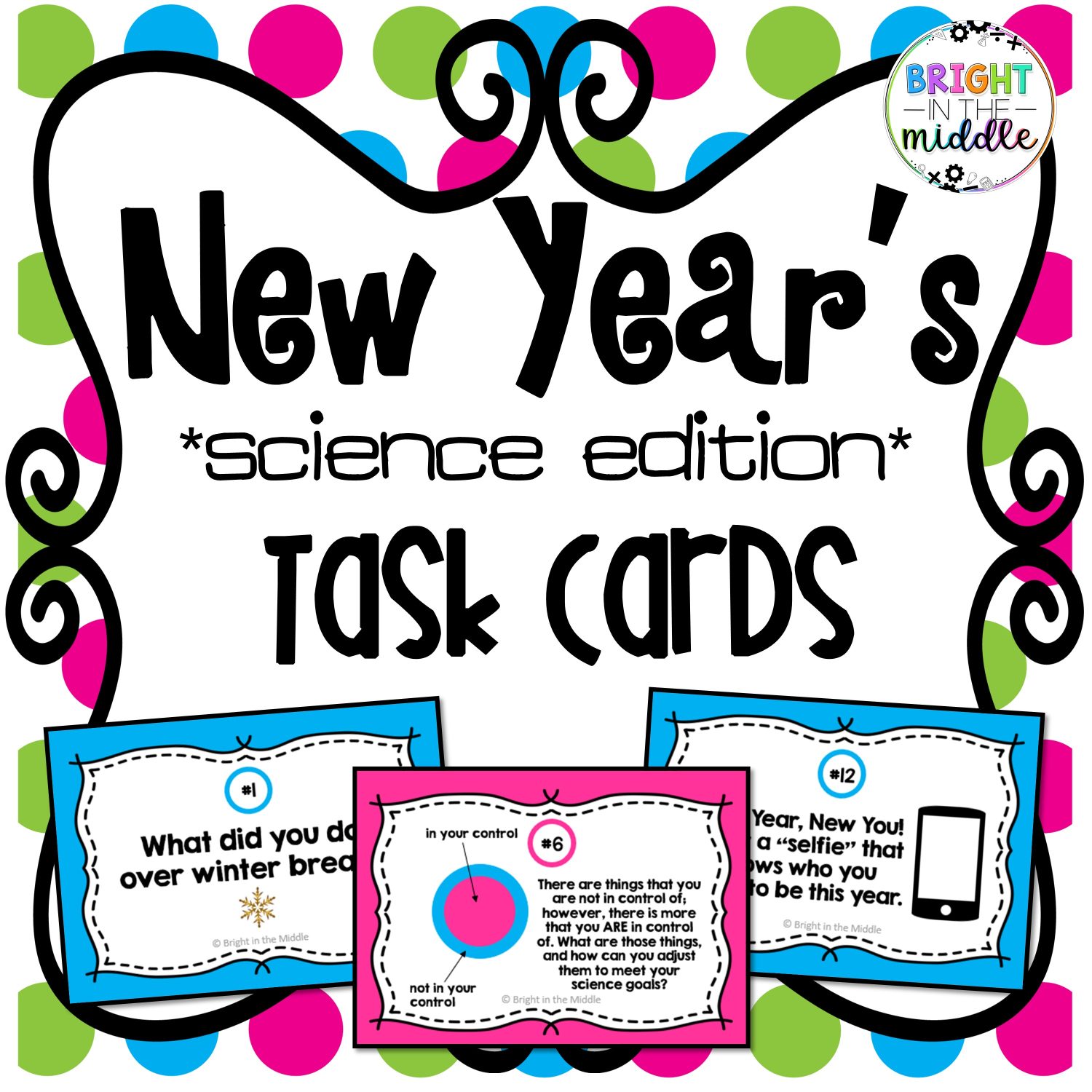 New Years Science 2027 Task Cards: Science Edition - PRINT AND DIGITAL