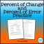 Percent of Change and Percent of Error Practice Sheet: 7.RP.3 - Bright ...