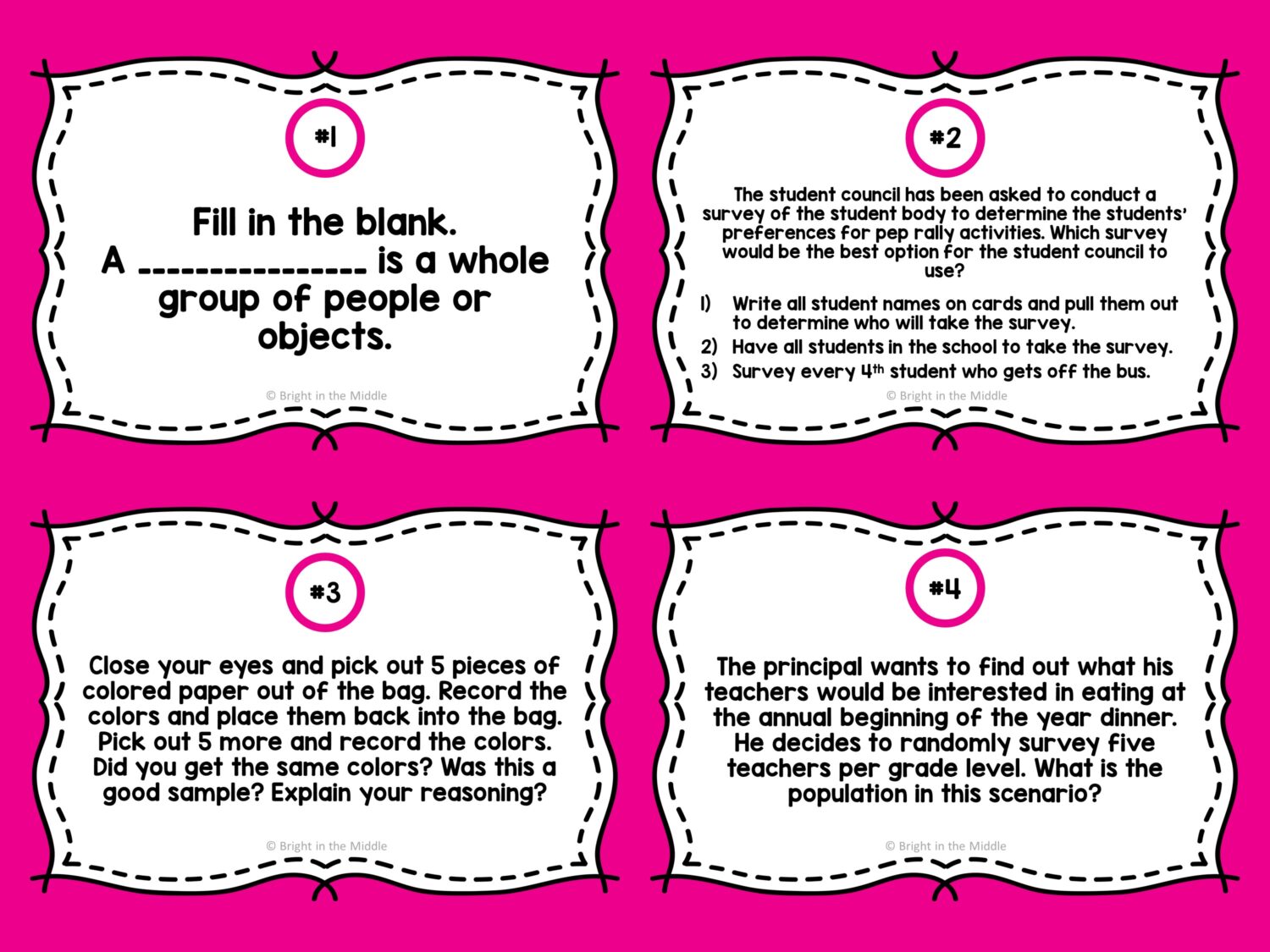 Random Sampling Activity: 7.SP.1 - Bright in the Middle