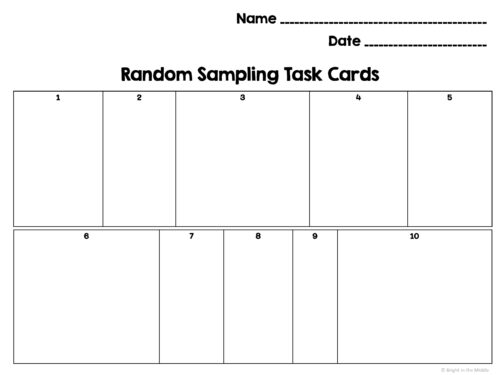 Random Sampling Activity: 7.SP.1 - Bright in the Middle