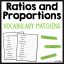 Ratios and Proportions Review - Vocabulary Matching - Cut and Glue ...