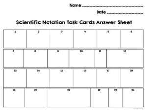 8th Grade Scientific Notation Task Cards - Bright in the Middle