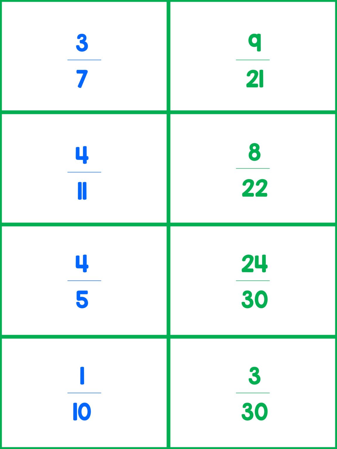 Solving Proportions Game - Bright in the Middle