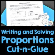 Solving Proportions Word Problems - Engaging Cut and Glue Worksheet ...