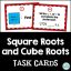 8th Grade Square Roots and Cube Roots Task Cards - Bright in the Middle