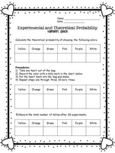 Valentine's Day Edition: Experimental and Theoretical Probability ...