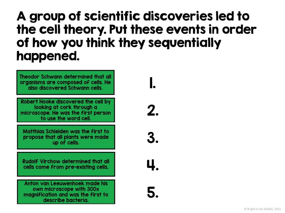 Life Science Unit for Middle School - Bright in the Middle