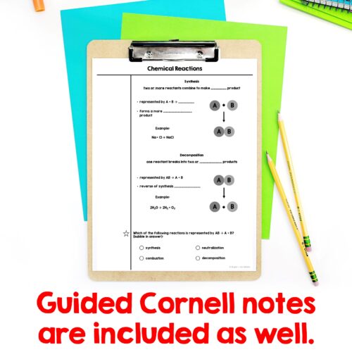 Chemical Reactions Lesson - Bright in the Middle