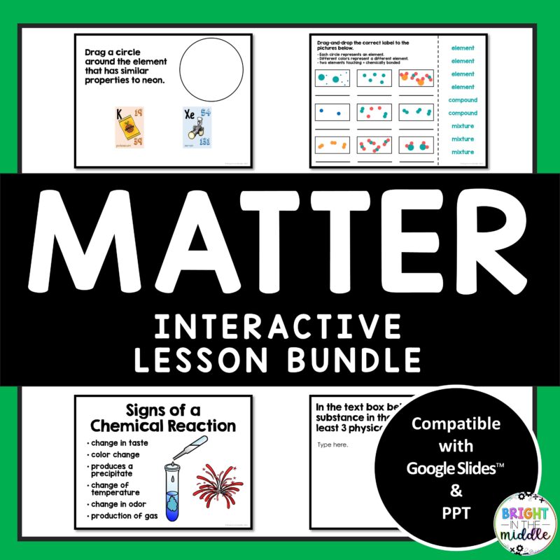 Classification of Matter Interactive Lesson - Editable Text - Bright in ...