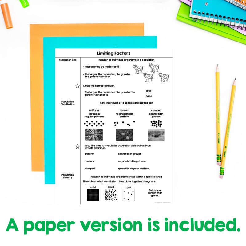 Population Limiting Factors Interactive Lesson - Bright in the Middle
