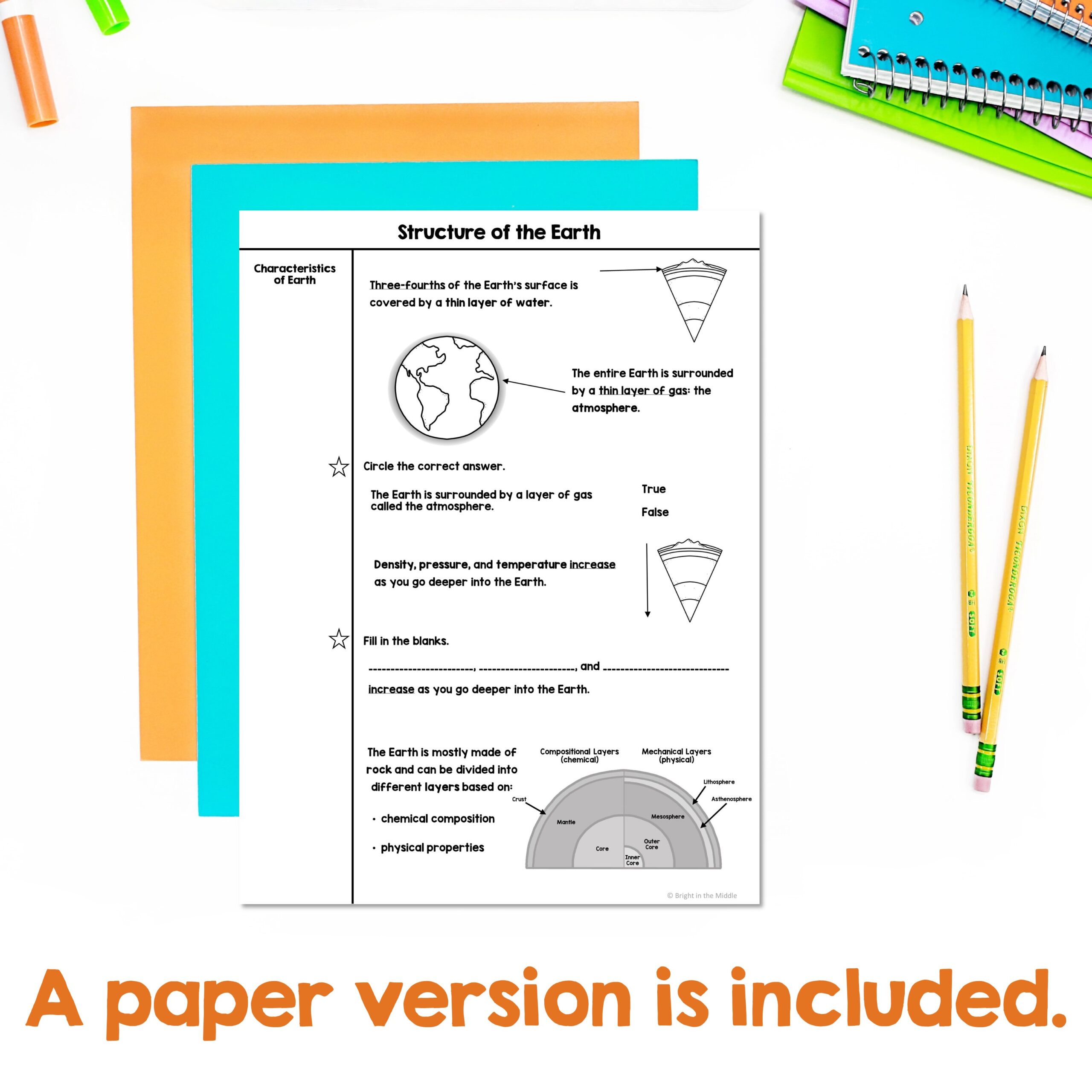 Structure of the Earth Lesson - Bright in the Middle