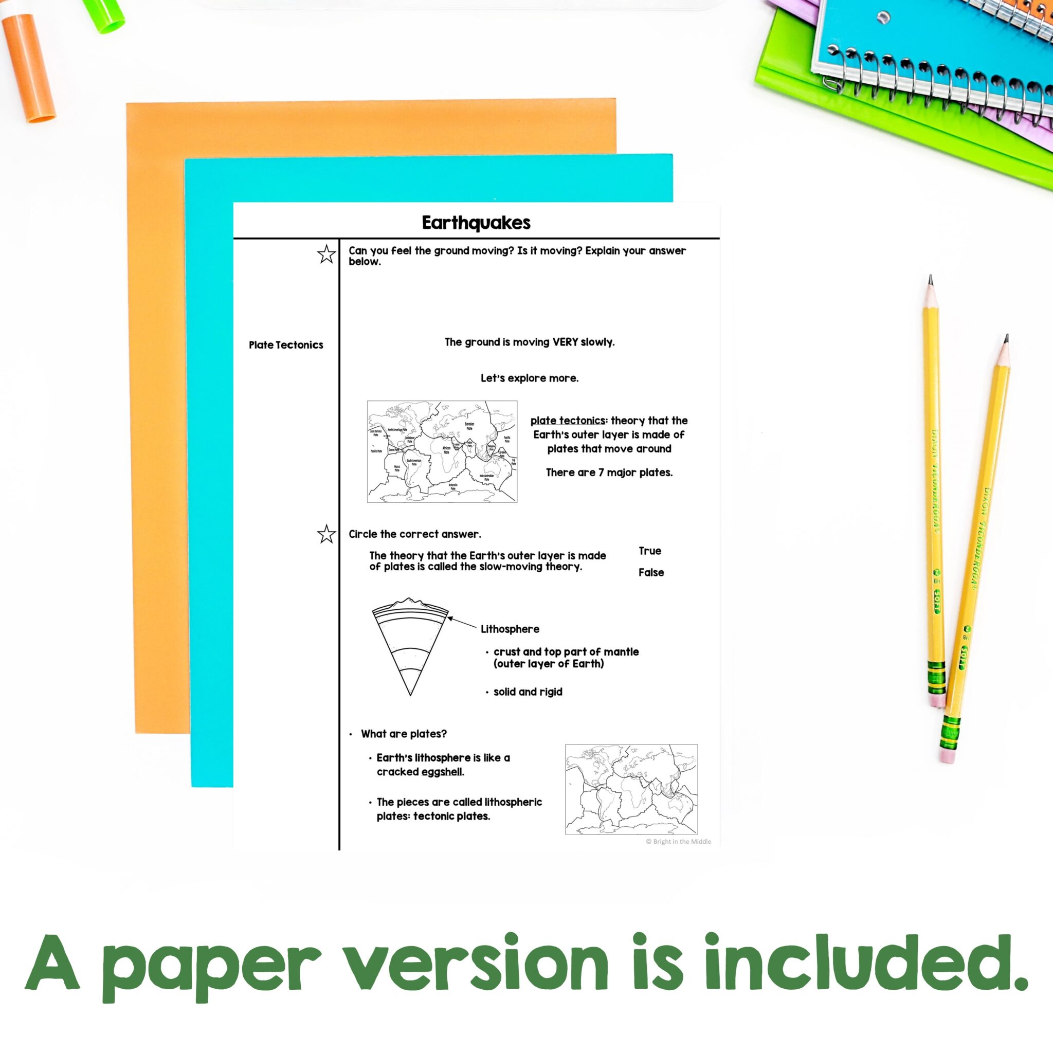 Earthquake Lesson Activity - Bright in the Middle