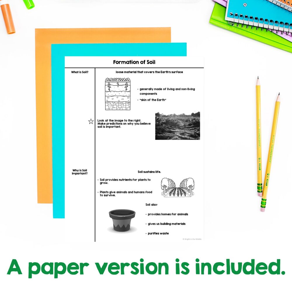 Soil Formation Interactive Lesson - Bright in the Middle