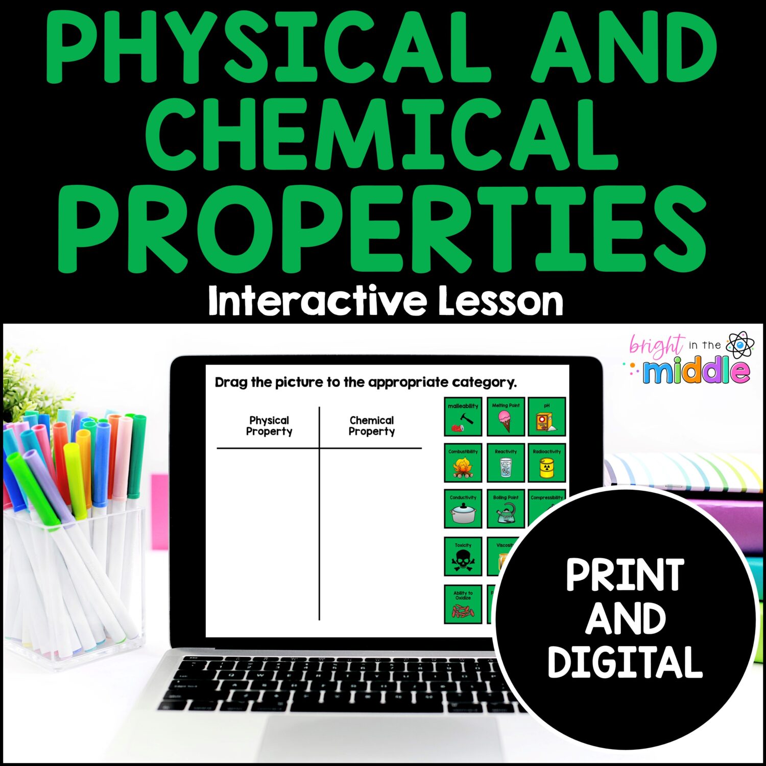 Properties of Matter Lesson - Interactive - Bright in the Middle