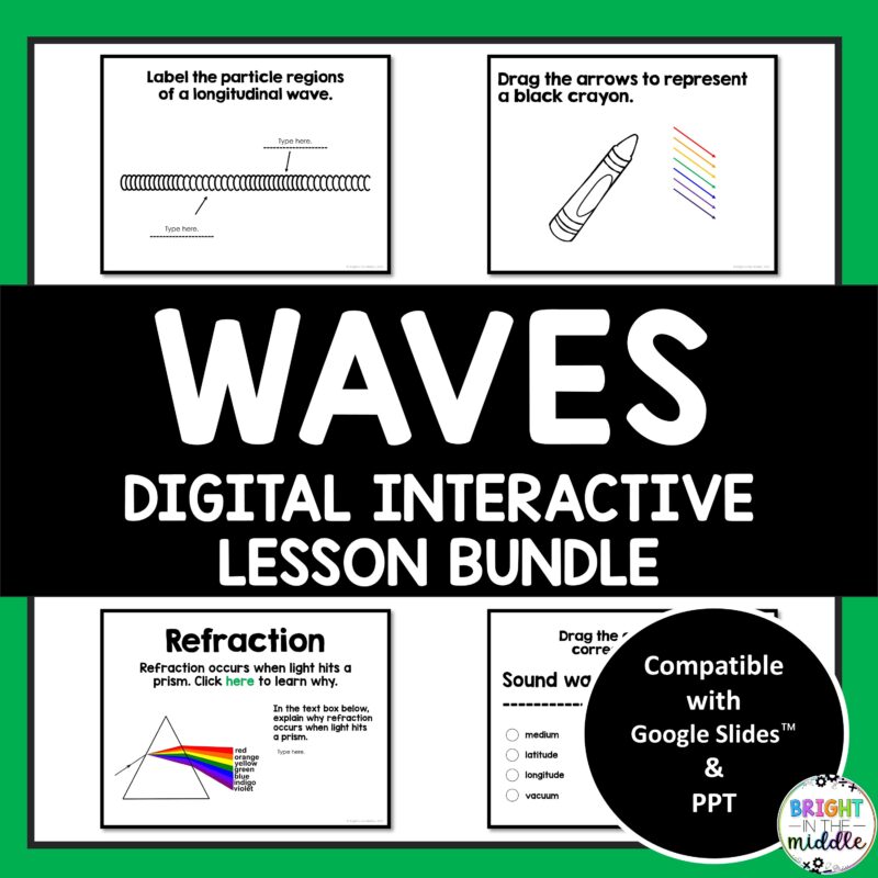 Waves Unit - Interactive Lesson Bundle - Bright in the Middle