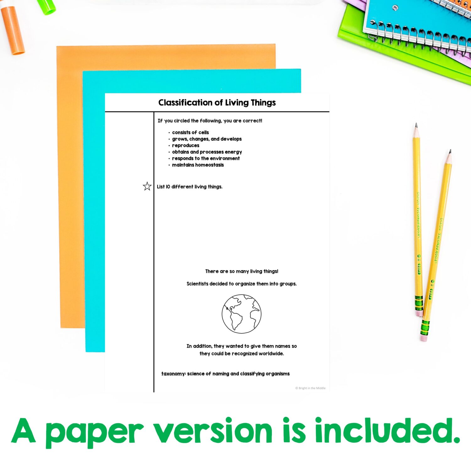 Classification of Living Things By Level Lesson - Bright in the Middle