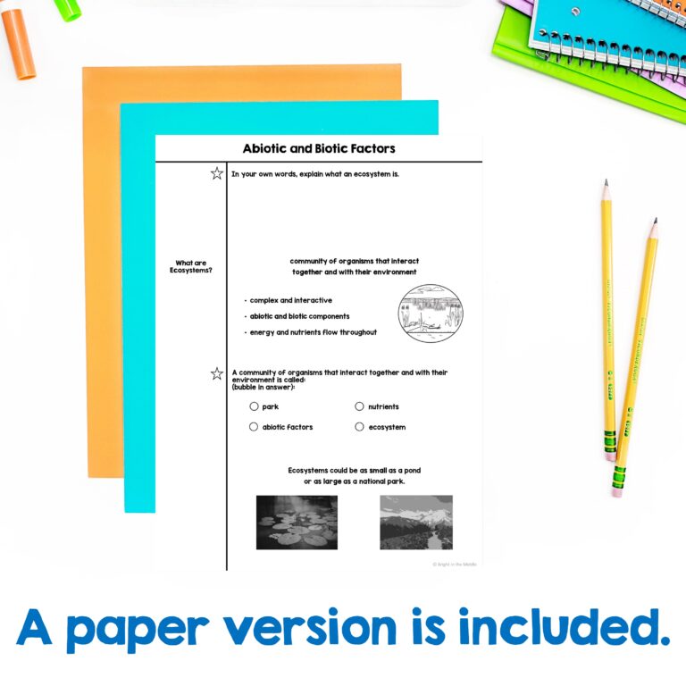 Abiotic Factors and Biotic Factors Interactive Lesson - Bright in the ...