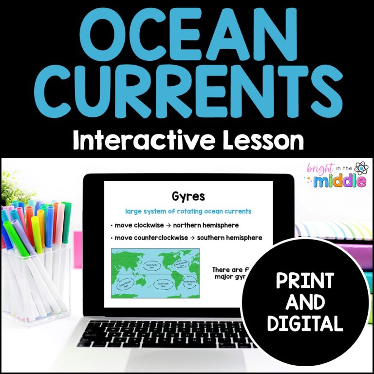 Ocean Currents Lesson - Interactive - Surface and Deep Ocean - Bright ...