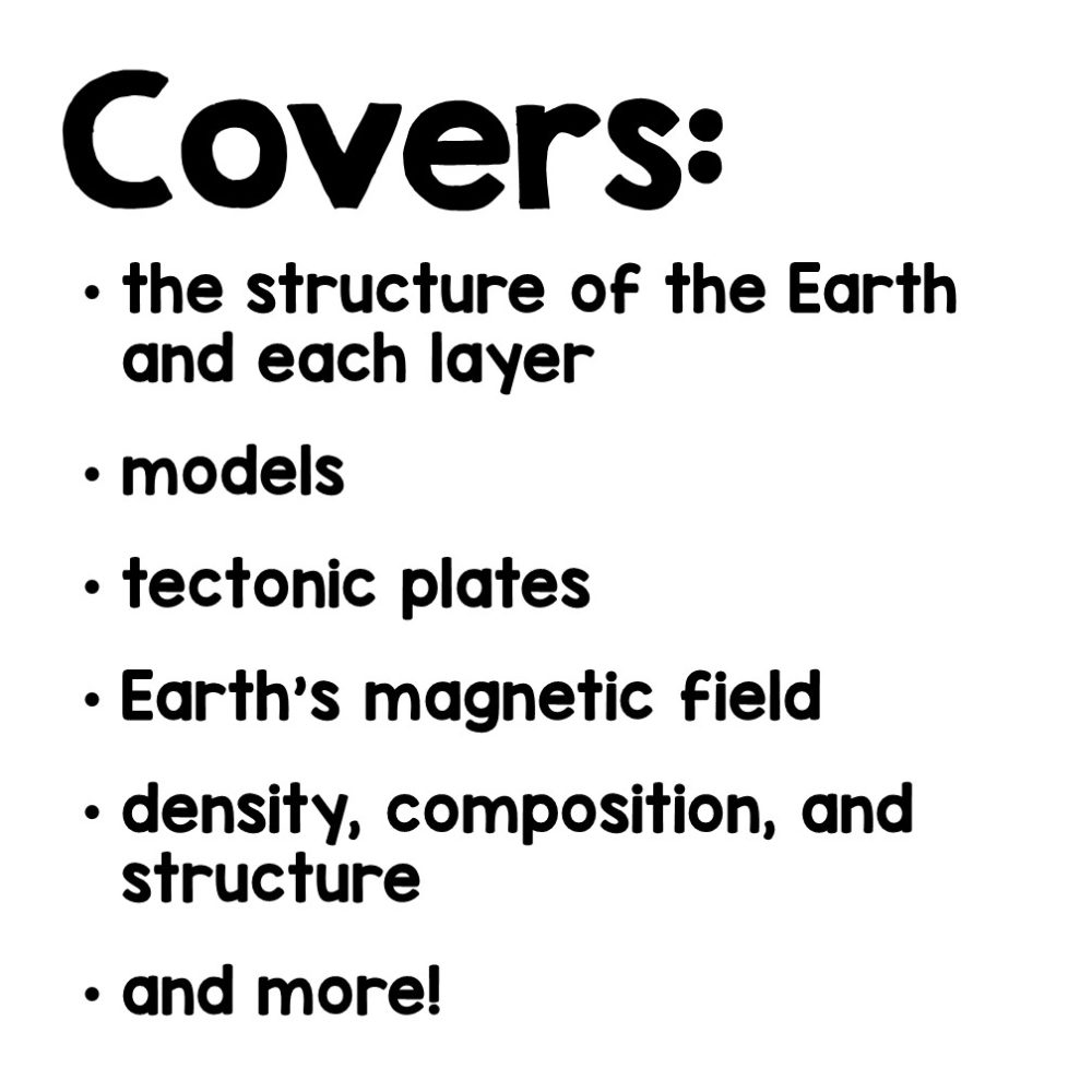 Earth Layers Model Activity - Written Models - Bright in the Middle