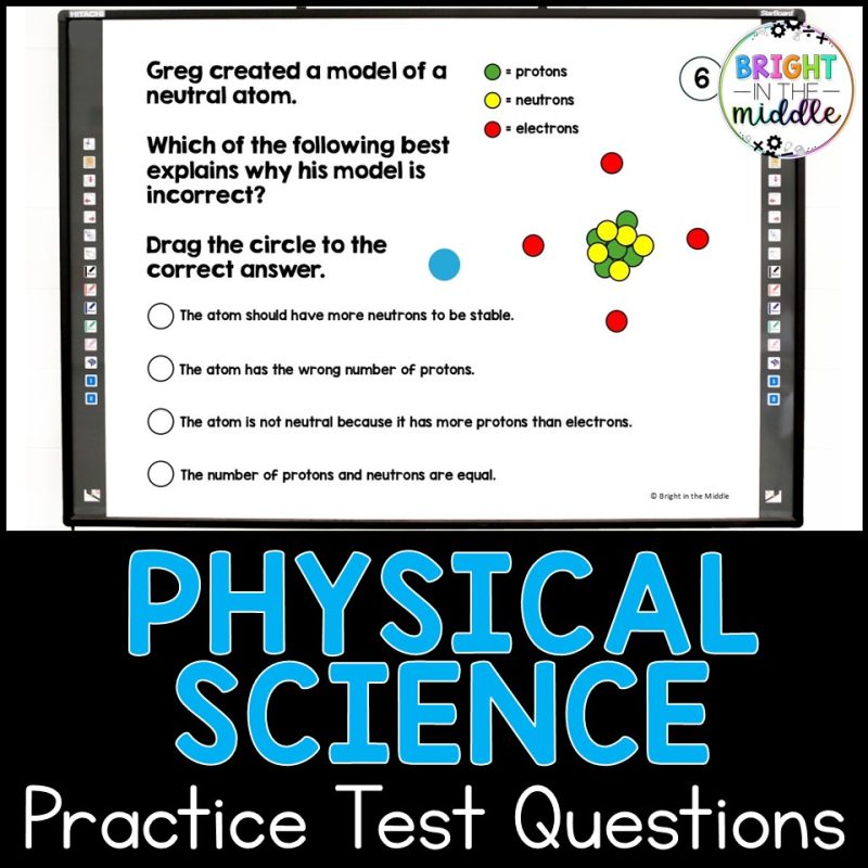 8th Grade Physical Science Practice Test Questions - Bright in the Middle