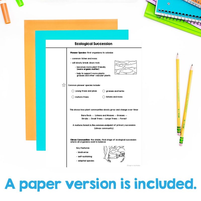 Primary vs Secondary Succession Interactive Lesson - Ecological ...